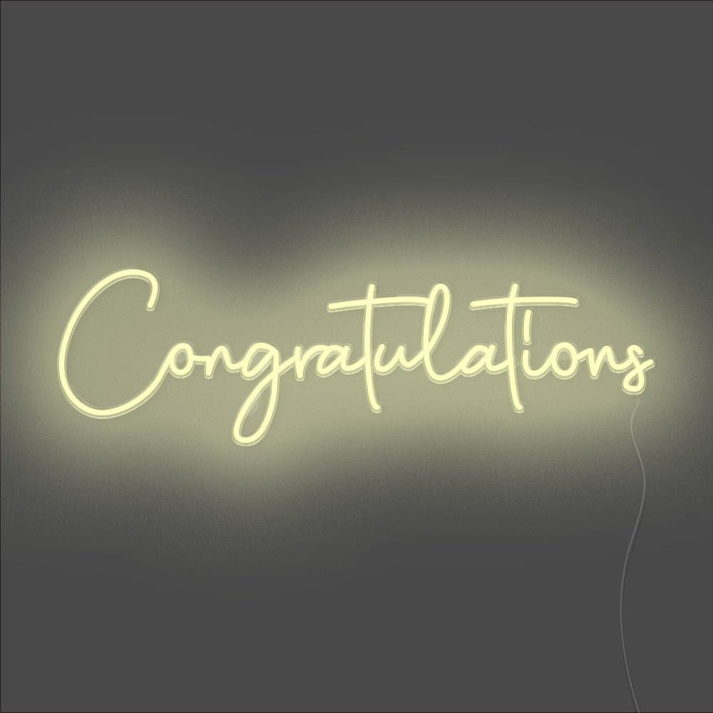Congratulations Neon Sign | Neon Signage & Neon Lights | Events Neon