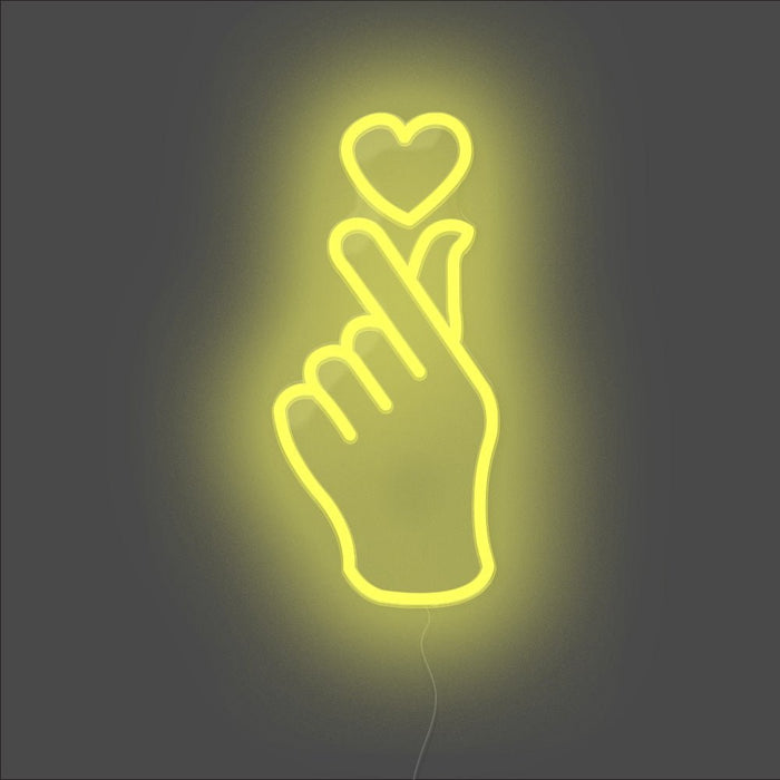 Finger Heart Neon Sign | Neon Signage & Neon Lights