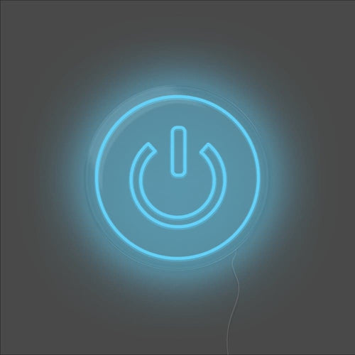 Power Button Neon Sign | Neon Signage & Neon Lights | Gaming Neon Sign