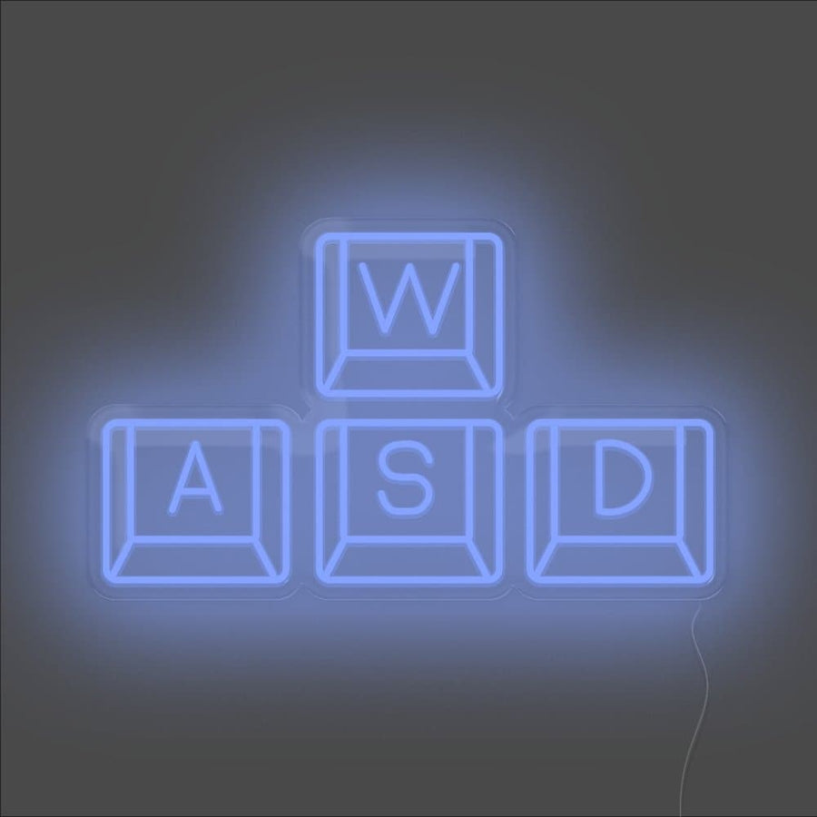 WASD Keyboard Neon Sign | Neon Signage & Neon Lights | Gaming Signs