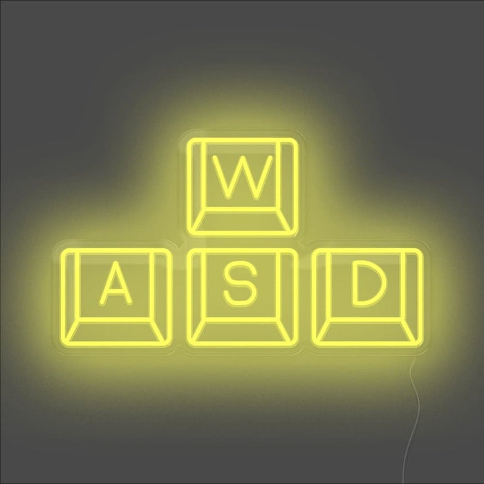 WASD Keyboard Neon Sign | Neon Signage & Neon Lights | Gaming Signs