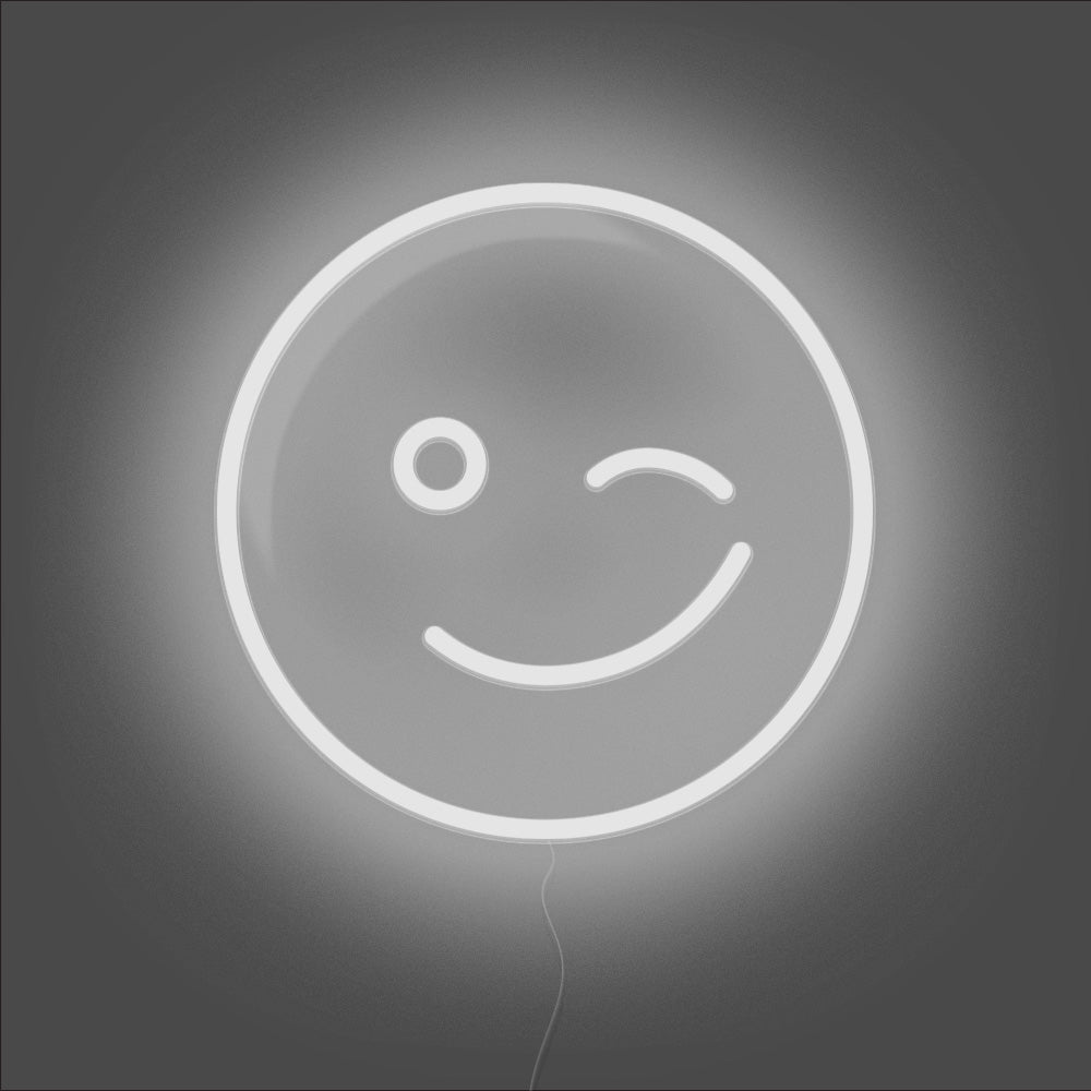 Wink Emoji Neon Sign | Neon Signage & Neon Lights | Emoji Neon Signs